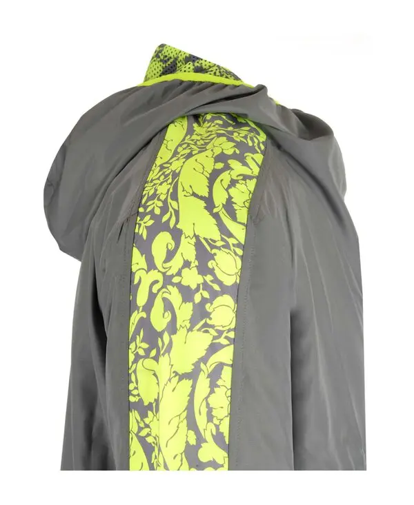 Versace Logo Printed Half-zip Hooded Jacket