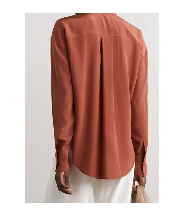 Brunello Cucinelli Long-sleeve Silk Blouse