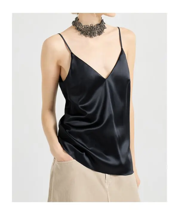 Brunello Cucinelli V-neck Sleeveless Top - Black