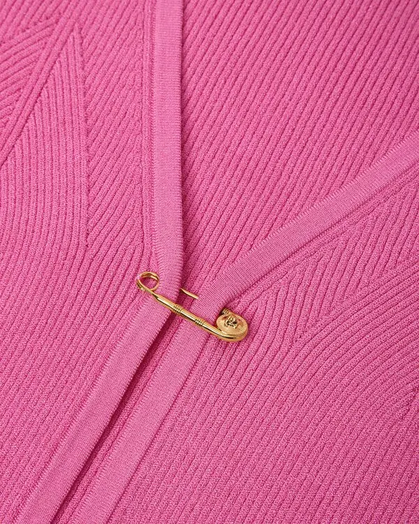 Versace Safety Pin Fastened Cardigan