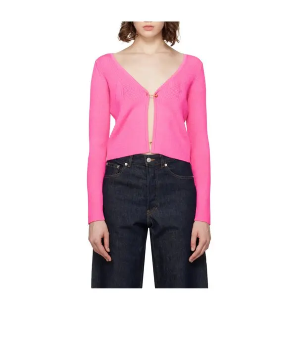 Versace Safety Pin Fastened Cardigan