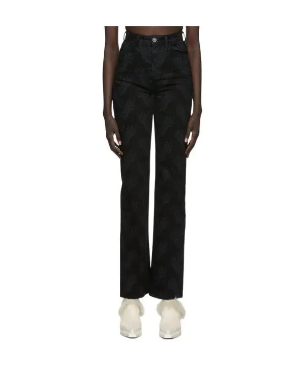 We11Done Logo Embroidered Straight Leg Jeans