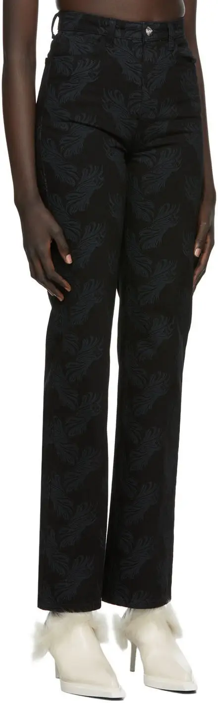 We11Done Logo Embroidered Straight Leg Jeans