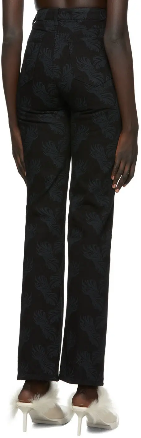 We11Done Logo Embroidered Straight Leg Jeans