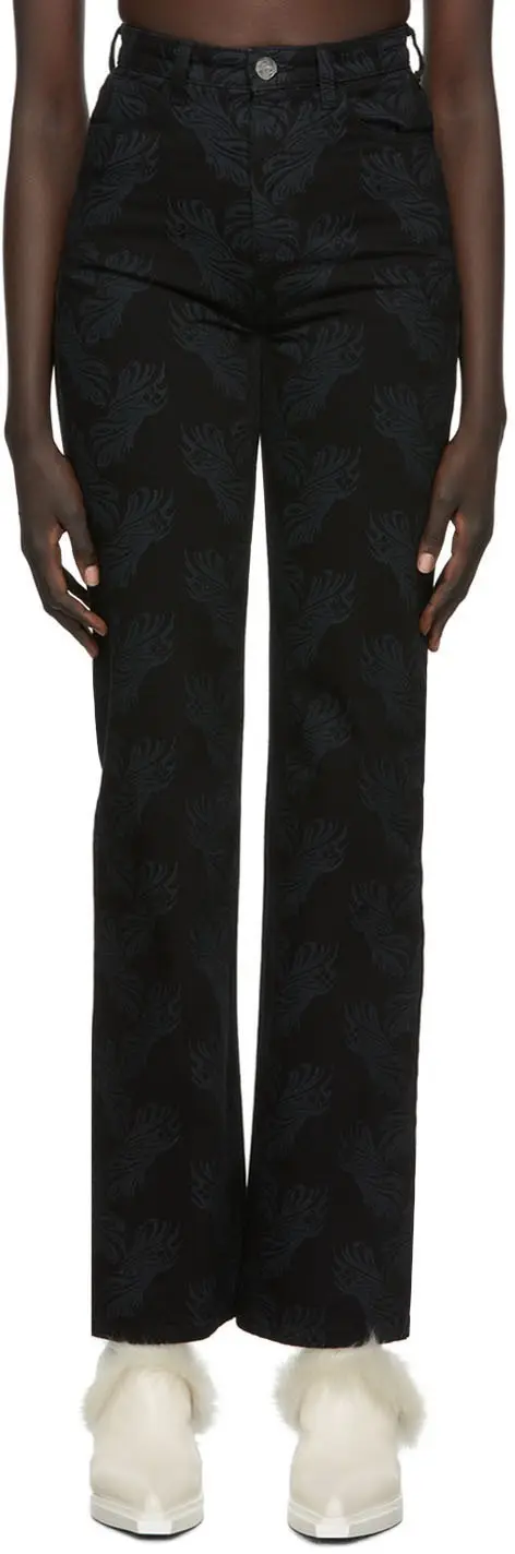 We11Done Logo Embroidered Straight Leg Jeans