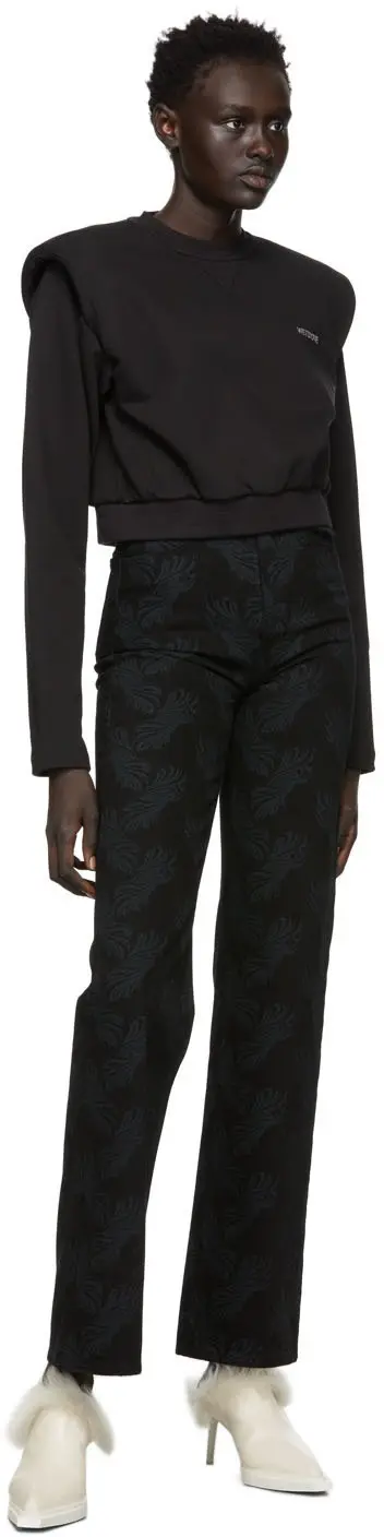 We11Done Logo Embroidered Straight Leg Jeans