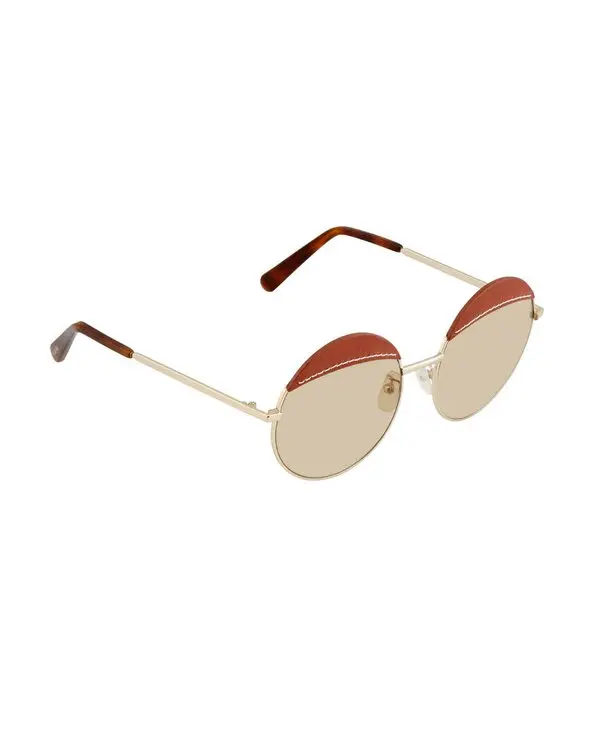 Loewe Round Frame Logo Sunglasses