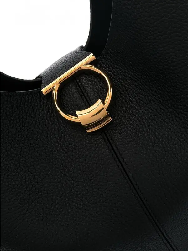 FERRAGAMO Gancini Logo Grain Handbag