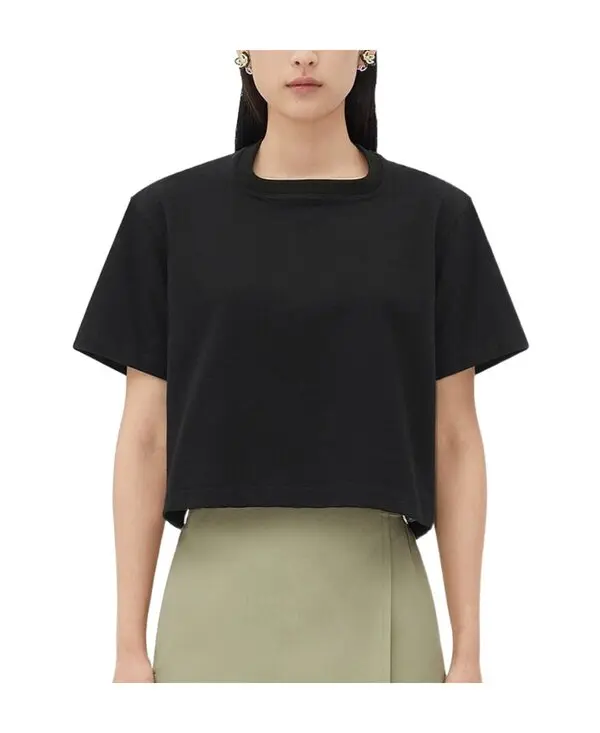 Bottega Veneta Heavy Knit Cropped T-shirt