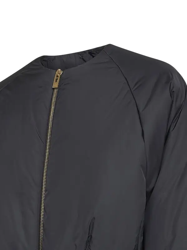 Alaïa Pleated Bomber Jacket - Black