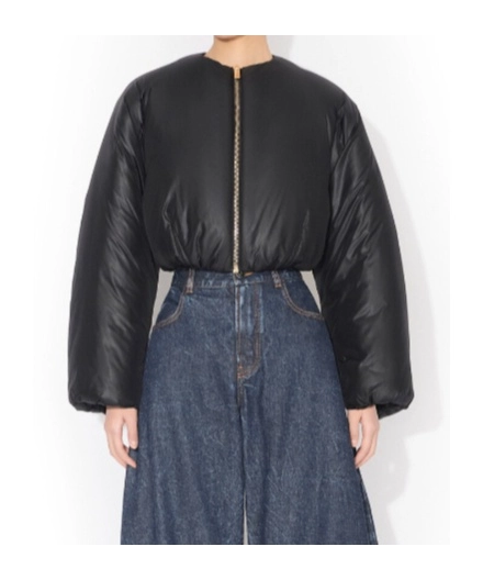 Alaïa Pleated Bomber Jacket - Black