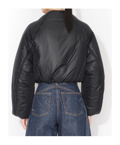 Alaïa Pleated Bomber Jacket - Black