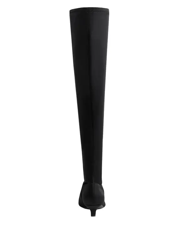 TOTEME Satin Square-toe Knee-high Boots