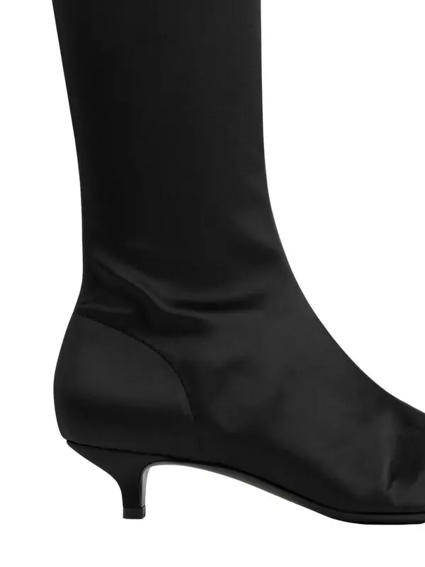TOTEME Satin Square-toe Knee-high Boots