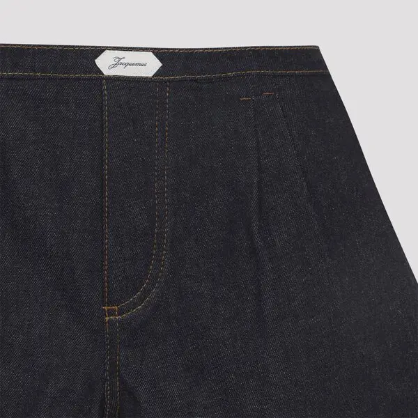 Jacquemus Logo Detailed Denim Shorts