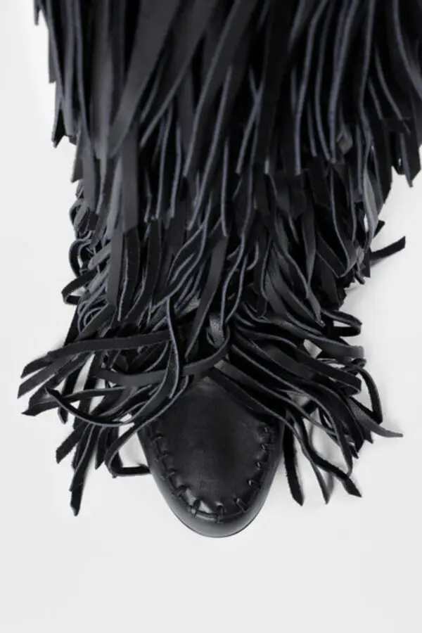 ANN DEMEULEMEESTER Soft Fringe Boots