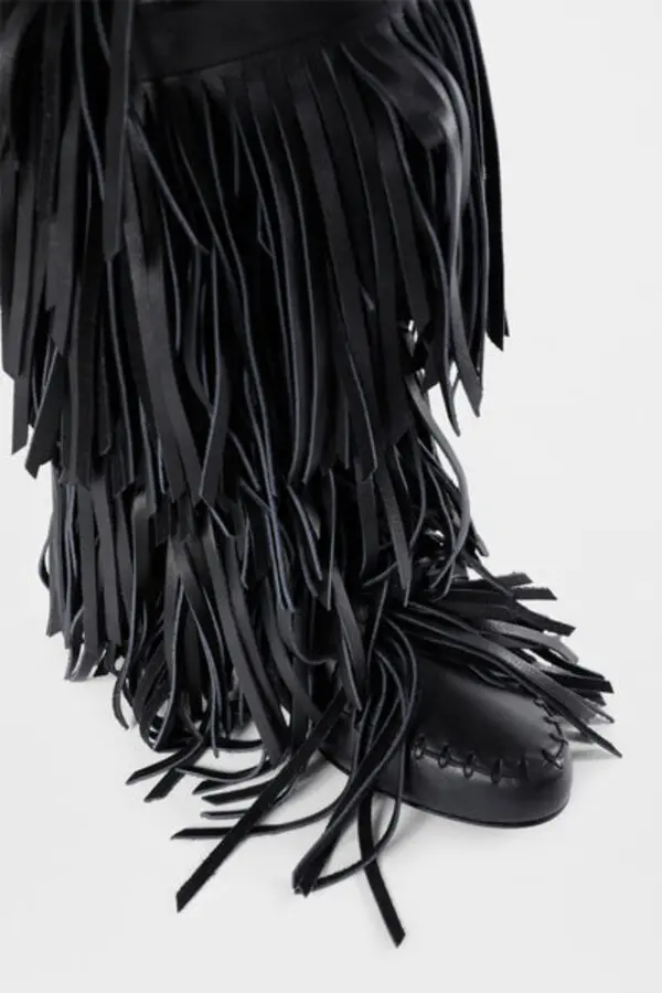 ANN DEMEULEMEESTER Soft Fringe Boots