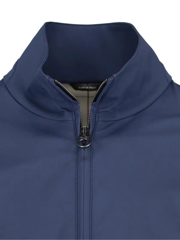 Loro Piana Long Sleeve Zip Up Jacket - Blue