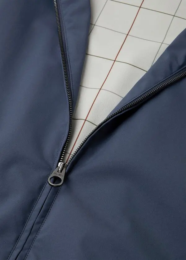 Loro Piana Long Sleeve Zip Up Jacket - Blue