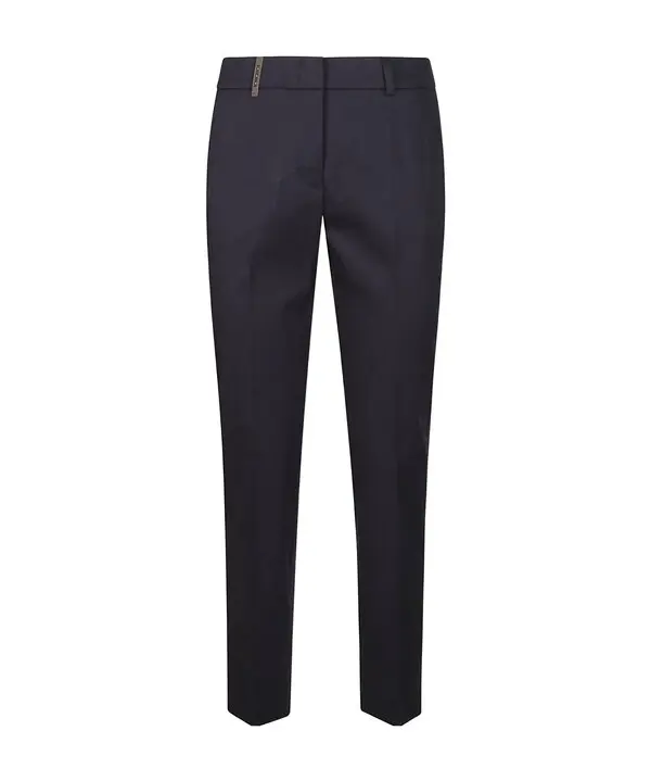Peserico Straight-leg Tailored Trousers - Navy