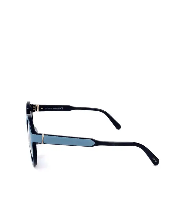 Loewe Logo Round Frame Sunglasses - Gray