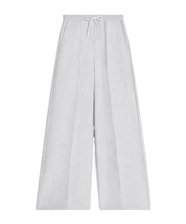 Celine Flared Sweatpants In Cotton Fleece - White