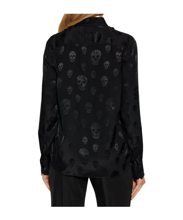 Alexander McQueen Skull Printed Long-sleeve Shirt