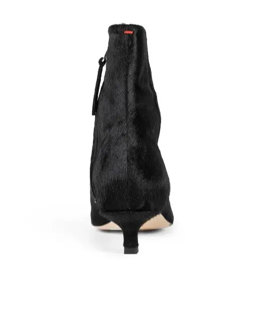 AeydĒ Sofie Pointed Toe Zip Up Ankle Boots - Black