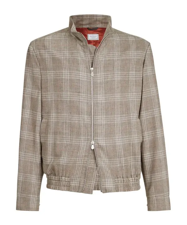 Brunello Cucinelli Tartan Zip Jacket