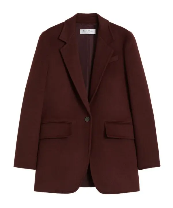 Max Mara Single-breasted Tailored Blazer - Cherry