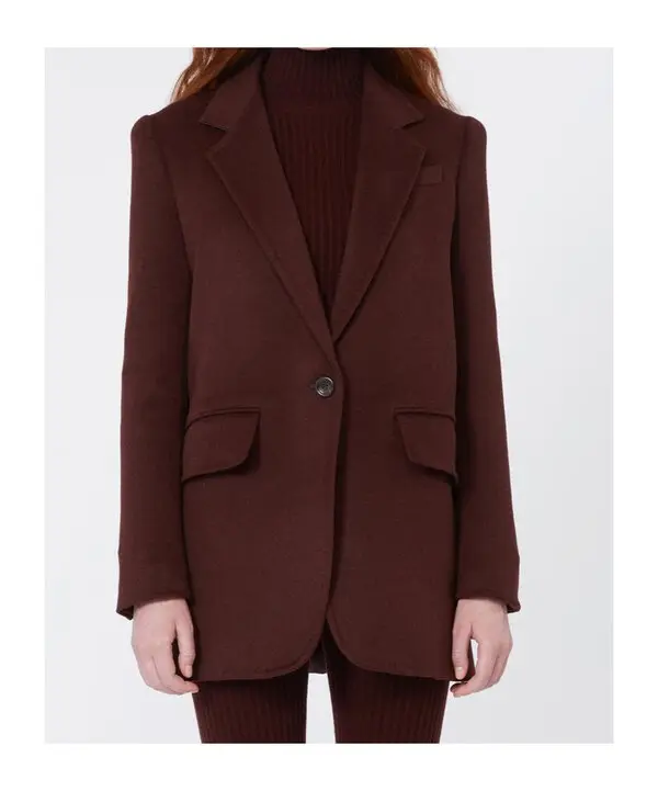 Max Mara Single-breasted Tailored Blazer - Cherry