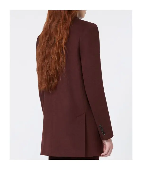 Max Mara Single-breasted Tailored Blazer - Cherry