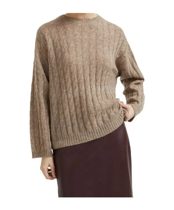 Brunello Cucinelli Cable-knit Jumper With Detachable Hood