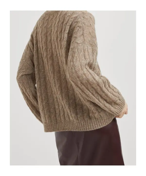 Brunello Cucinelli Cable-knit Jumper With Detachable Hood