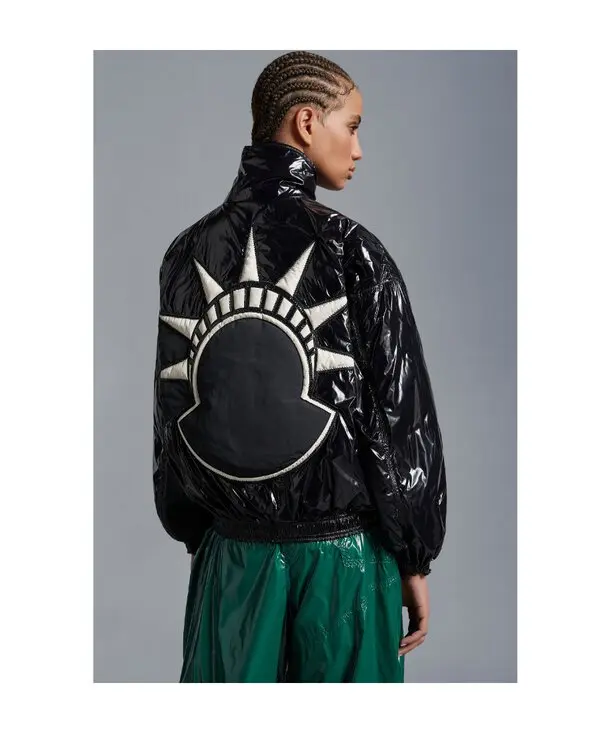Moncler Alicia Keys Logo Patch Padded Short Down Jacket