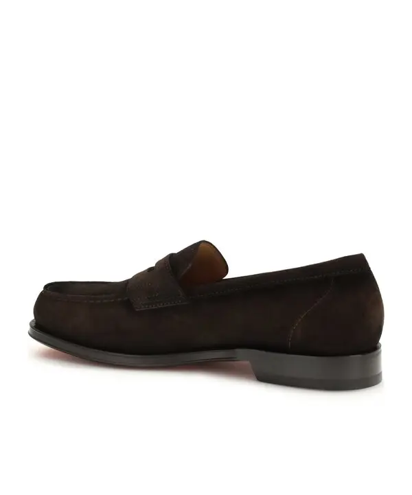 Santoni Slip-on Loafers With Textured Sole - Black