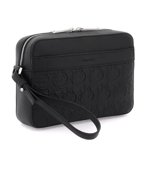 FERRAGAMO Logo Zipper Shoulder Bag