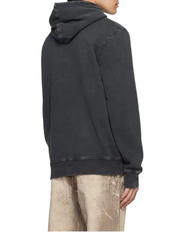 Balmain Vintage Logo Embroidered Hoodie - Grey