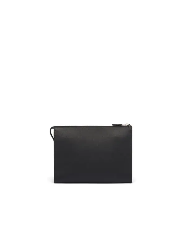 Prada Logo Plaque Pouch