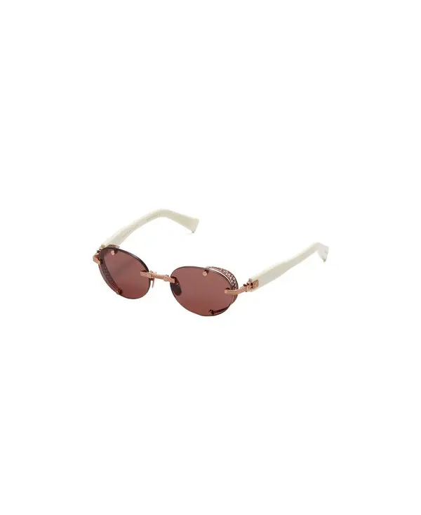 Balmain Oval Frame Sunglasses - Brown