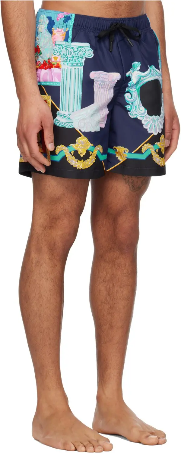Versace Graphic Print Swim Shorts