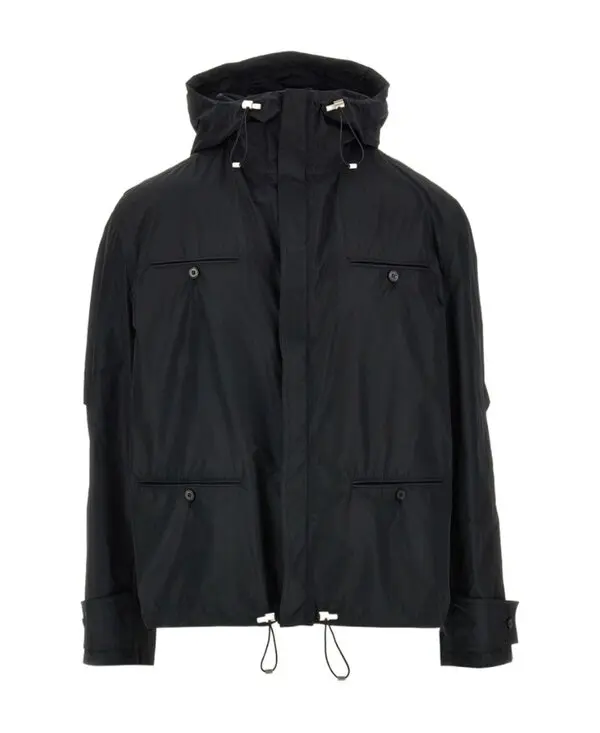 FERRAGAMO Hooded Casual Jacket - Black