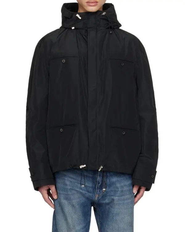 FERRAGAMO Hooded Casual Jacket - Black