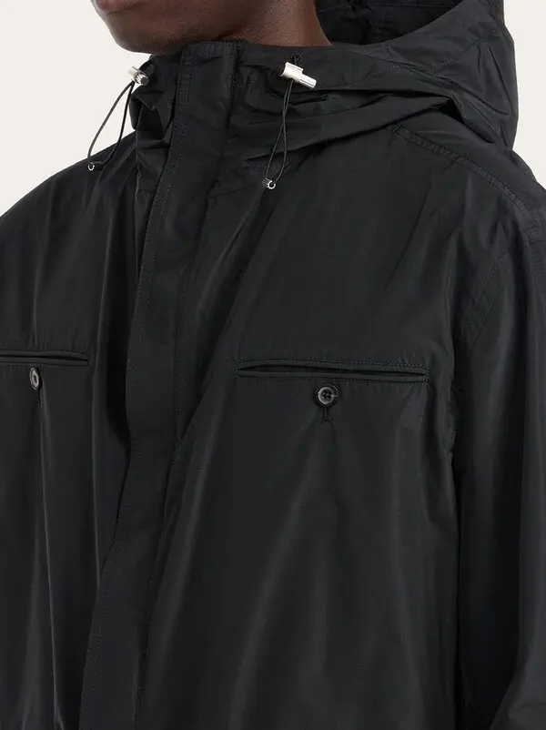 FERRAGAMO Hooded Casual Jacket - Black