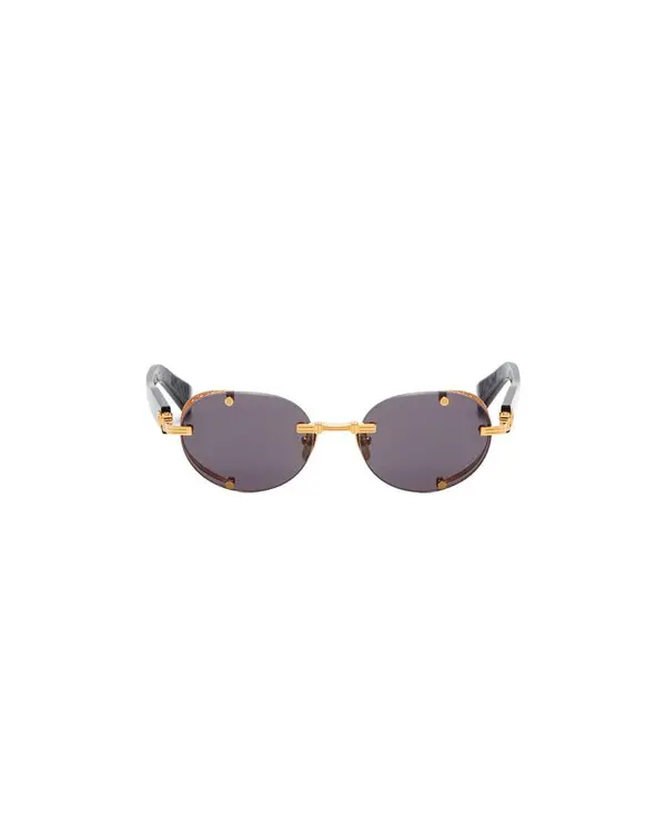 Balmain Oval Rimless Sunglasses