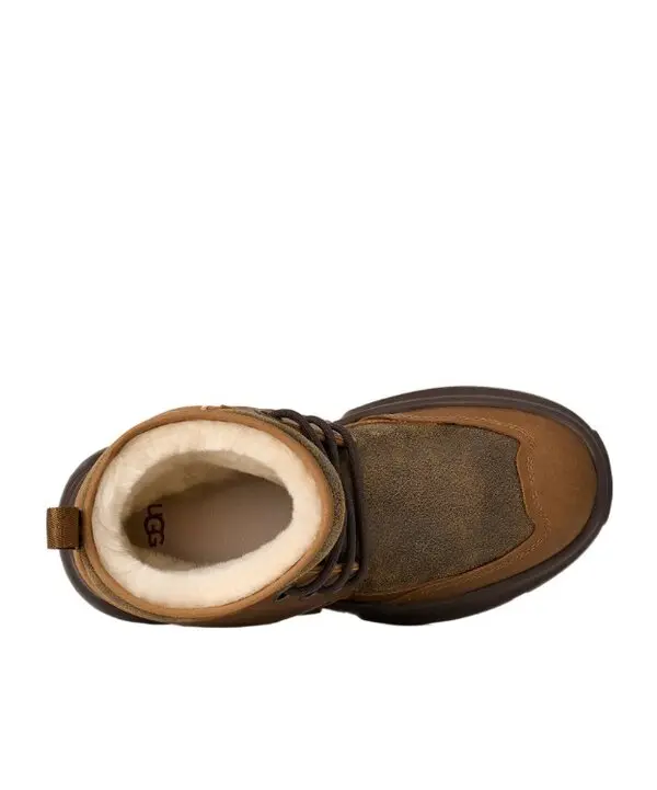 UGG Round Toe Platform Ankle Boots With Pull-tab