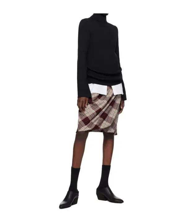 Junya Watanabe Long-sleeved Ribbed Turtleneck Top