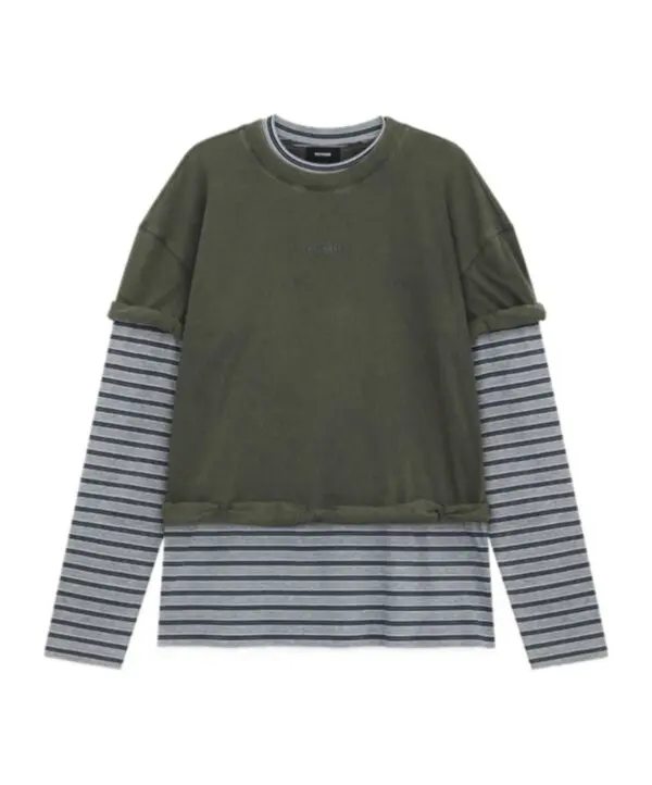 We11Done Layered Stripe Long-sleeve T-shirt
