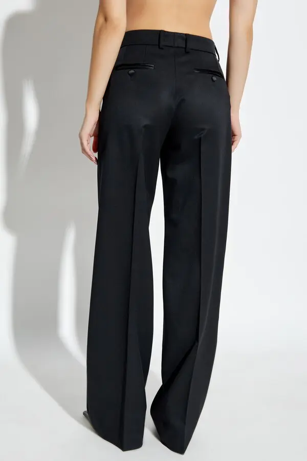 Dolce & Gabbana Wide Leg Pressed Crease Trousers