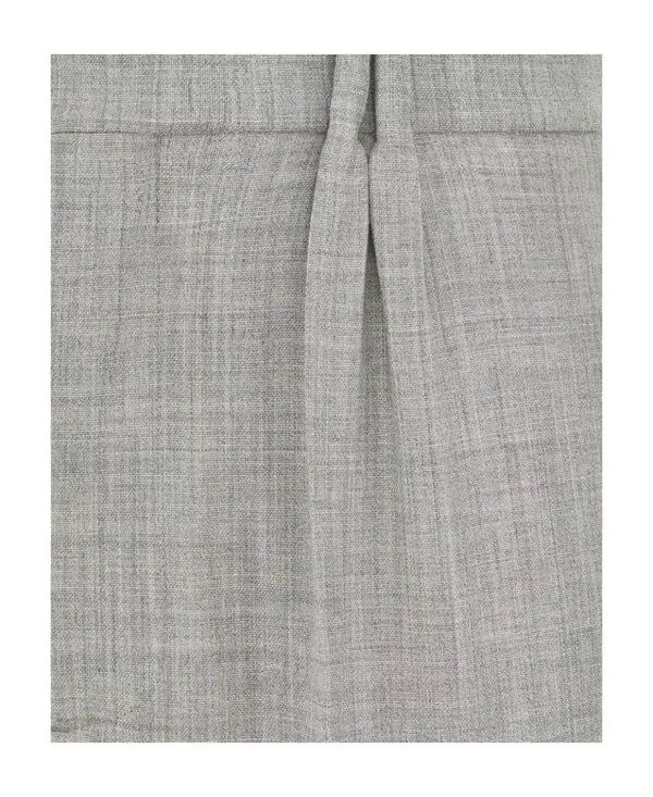 Dior Straight Leg Pleated Trousers - Gray